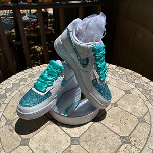 Custom Bling Nike Shoes, Wedding Rhinestone Shoes, Nike Lows Shoes ...