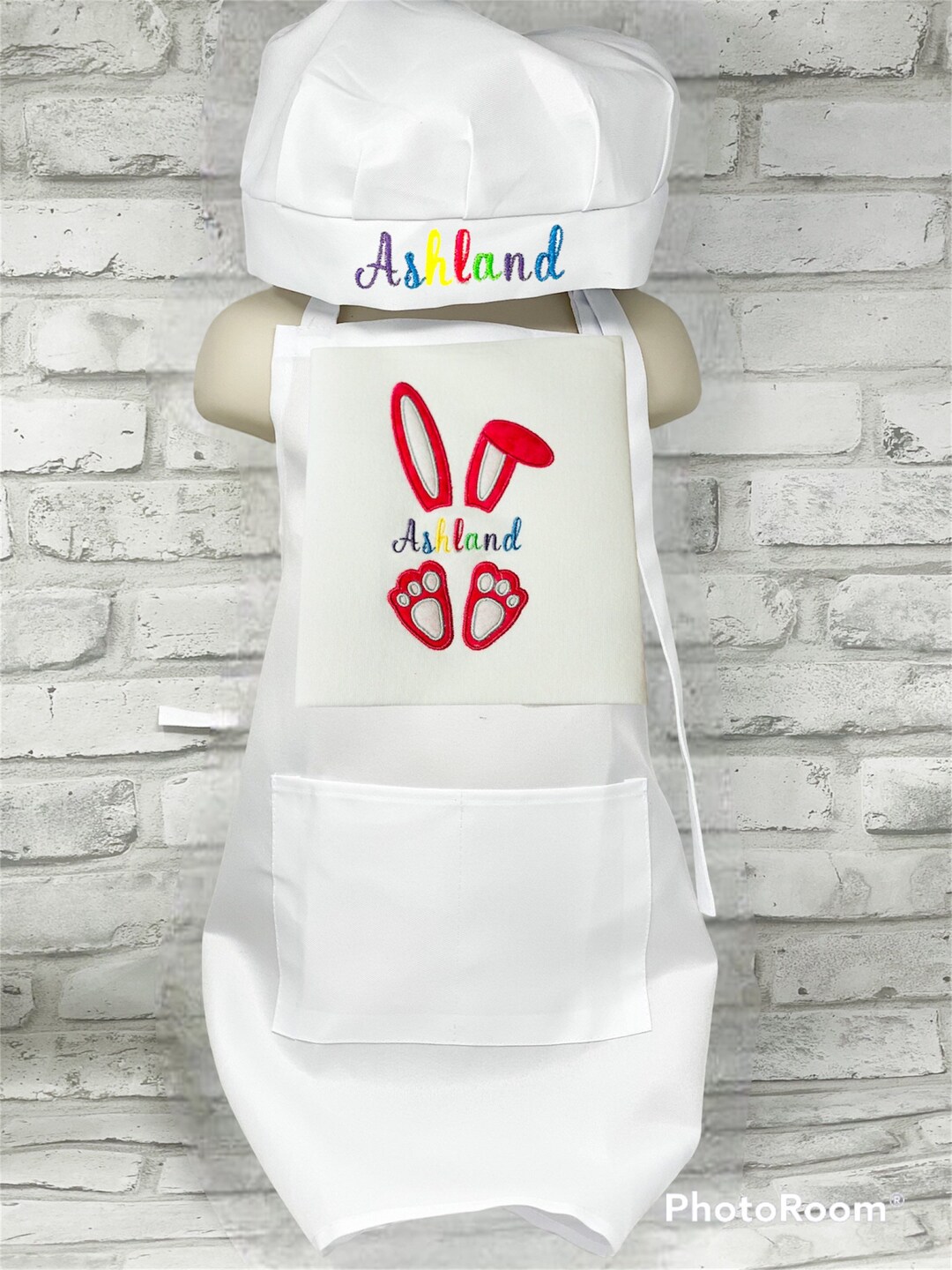 Personalized Easter Bunny Apron: Embroidered Kids Craft Apron - Etsy