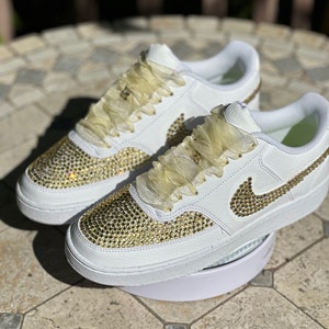 Custom Bling Nike Shoes, Wedding Rhinestone Shoes, Nike Lows Shoes ...