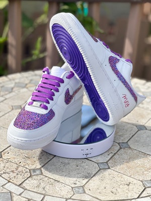 Air Jordan 1 Mid GS 'fierce Pink'. Barbie Pink Sneakers With Crystal ...