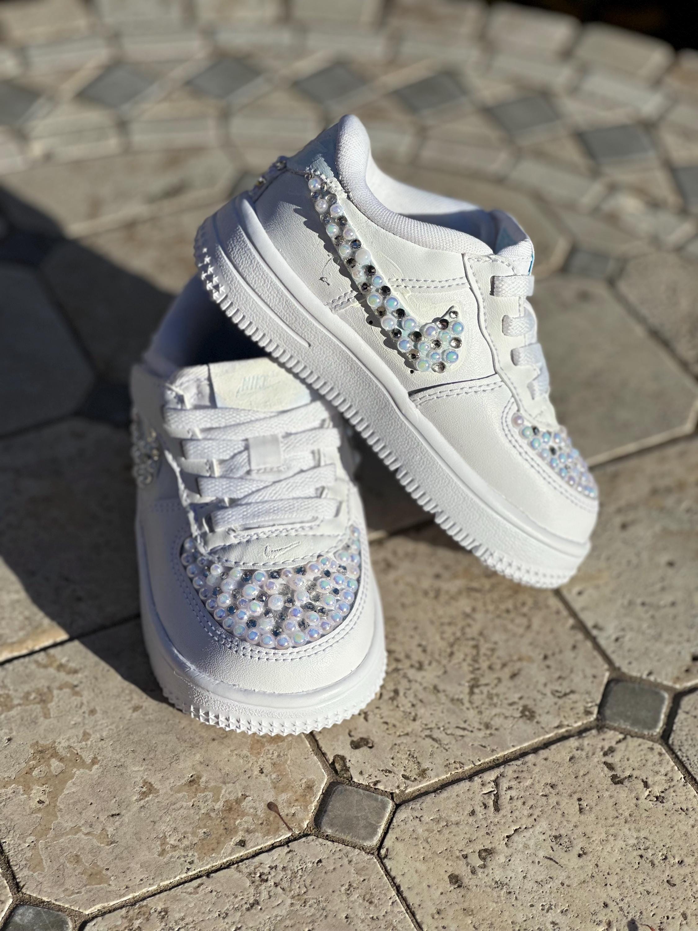 Custom Baby AF1 Pearl Rhinestone Nike Toddler/kids Shoesgift - Etsy