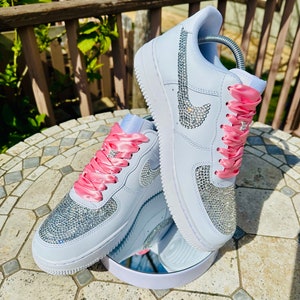 Custom Bling Af1s Shoes, Wedding Rhinestone Shoes, Hand Placed Stones ...