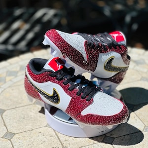 Custom Nike Cleats With Rhinestones, Football MJ Nike Shoes, Baseball ...