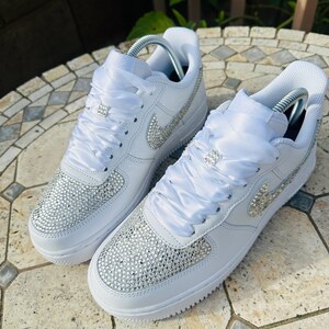 Custom Bling Af1s Shoes, Wedding Rhinestone Shoes, Hand Placed Stones ...