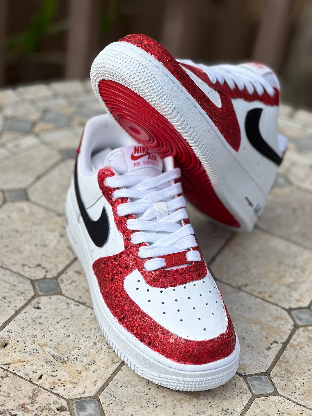 Custom Af1s Shoes, Wedding Glitter Bling Shoes, Personalized Sweet 16 ...