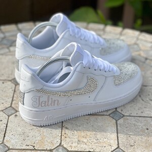 Custom Bling Af1s Shoes, Wedding Rhinestone Shoes, Hand Placed Stones ...