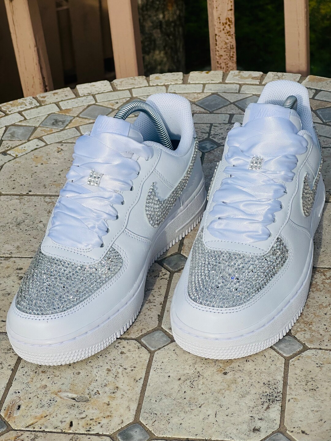 Custom Bling Af1s Shoes, Wedding Rhinestone Shoes, Hand Placed Stones ...
