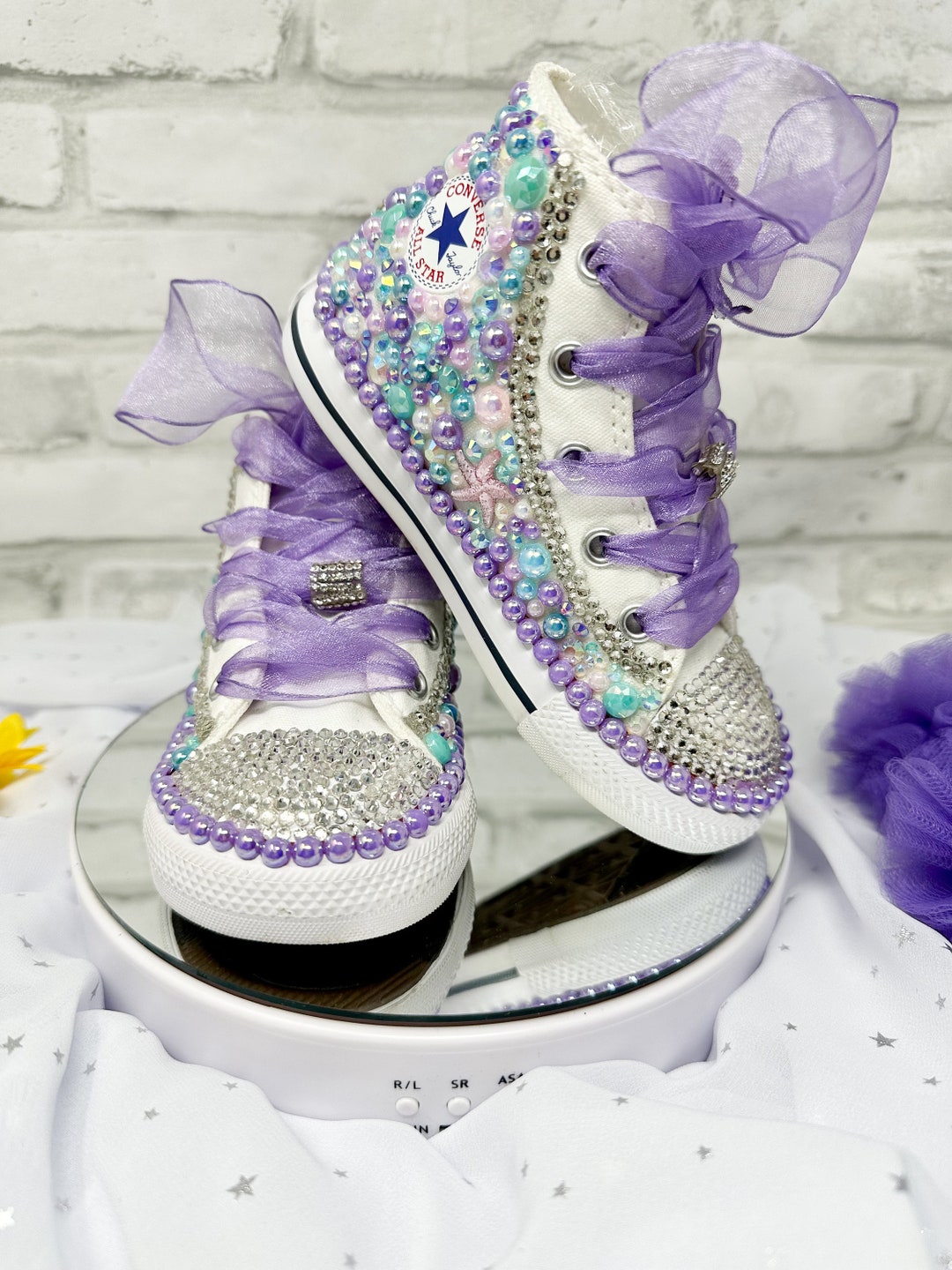 Kids Bling Custom Converse Shoes Mermaid Converse Shoes Birthday ...