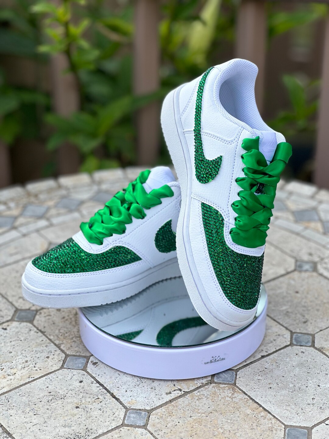 Custom Rhinestone Nike Air Force Ones, Bridal Bling Shoes - Etsy