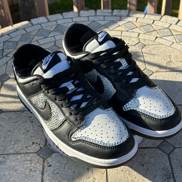 Black and White Dunk Shoes - Etsy