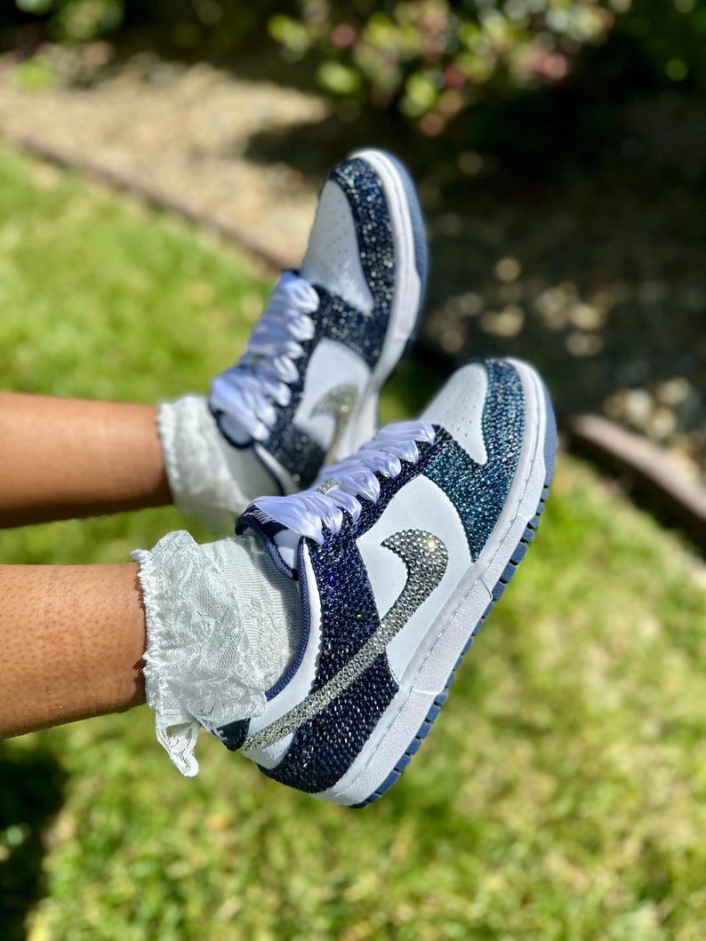 Rhinestone Nike Dunk Shoes, Personalized Bling Sneakers - Etsy
