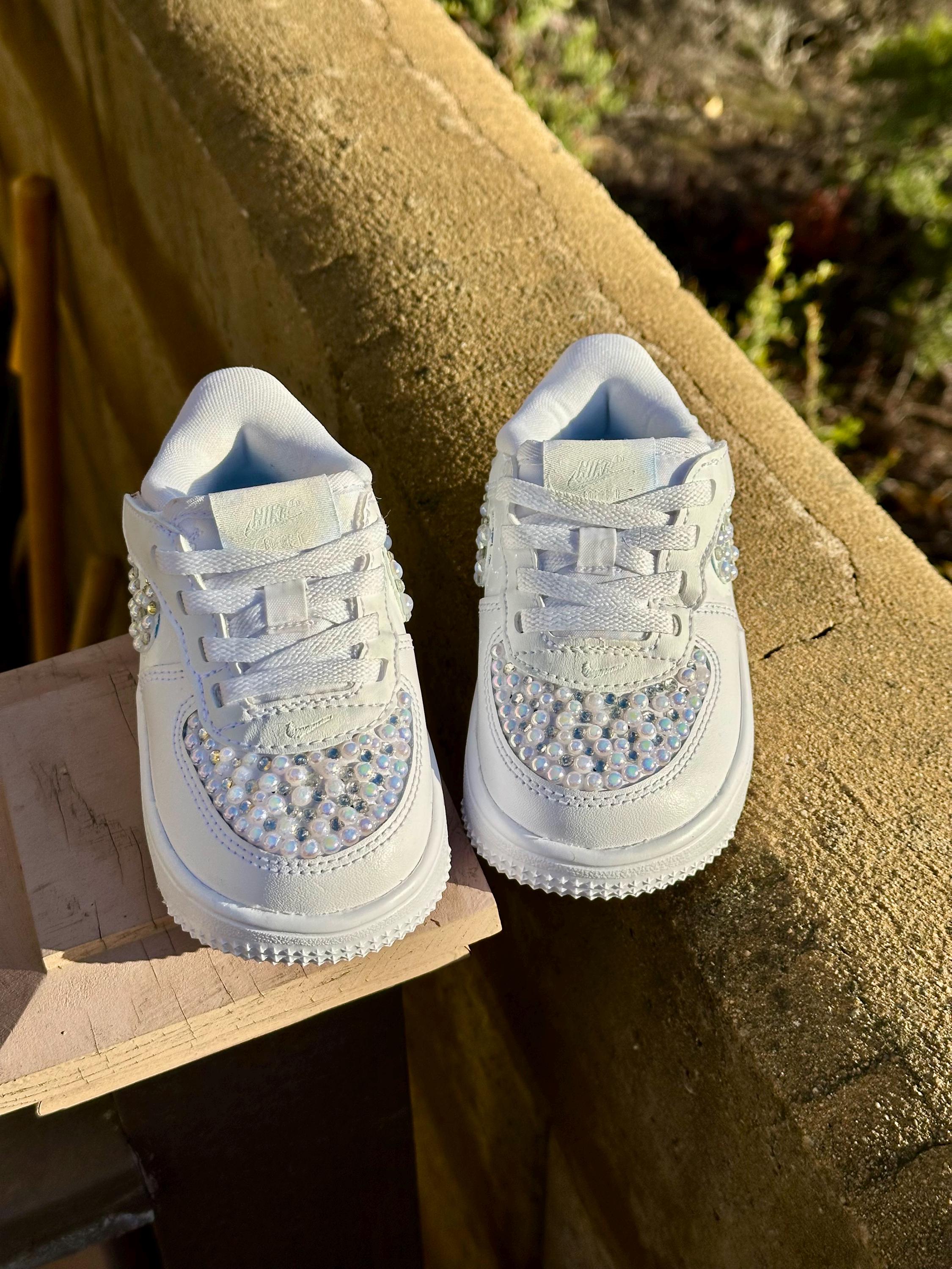 Custom Baby AF1 Pearl Rhinestone Nike Toddler/kids Shoesgift - Etsy