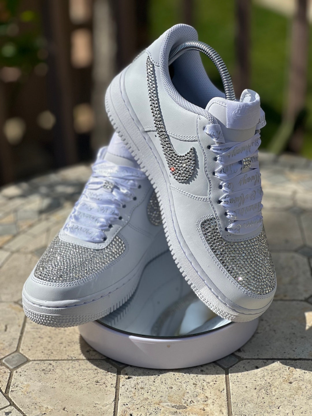 Custom Wedding Bling AF1 Shoes, Bridesmaids Nike Shoes, Birthday Bling ...