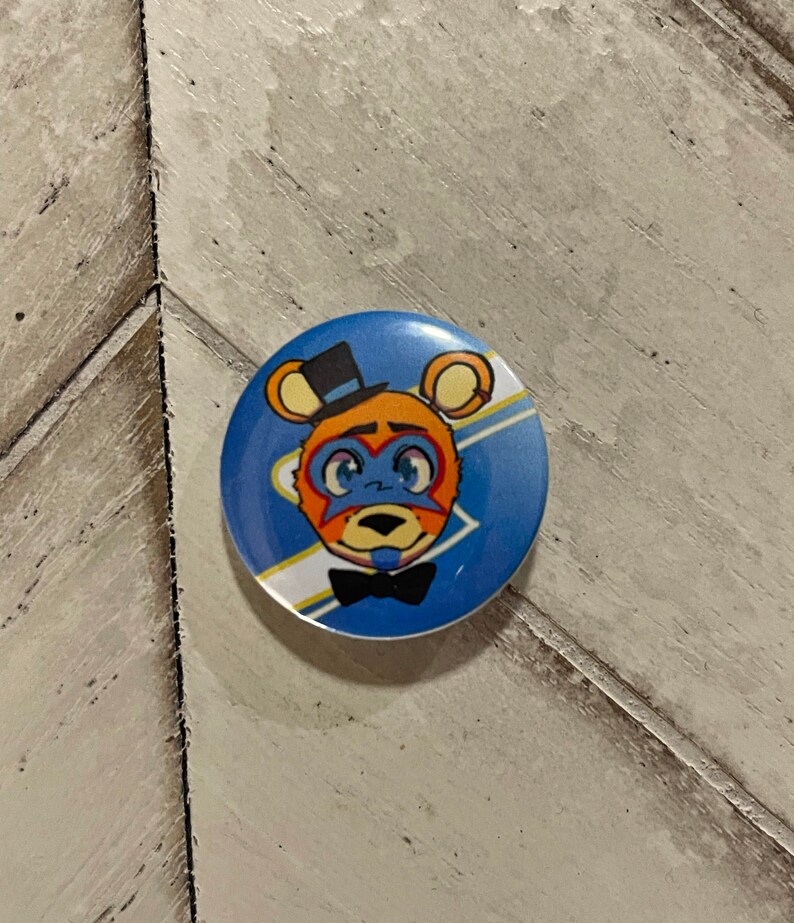 Gregory and Glamrock Freddy FNAF Security Breach Buttons - Etsy