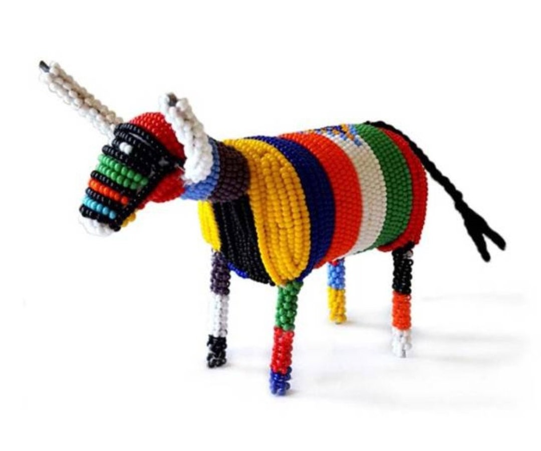Beaded Nguni Cow 4", Handmade Wire Animal, African Curio, Wire Animals ...