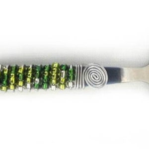 Full Beading Sugar Spoon, African Beaded Cutlery, Beaded Fork ...