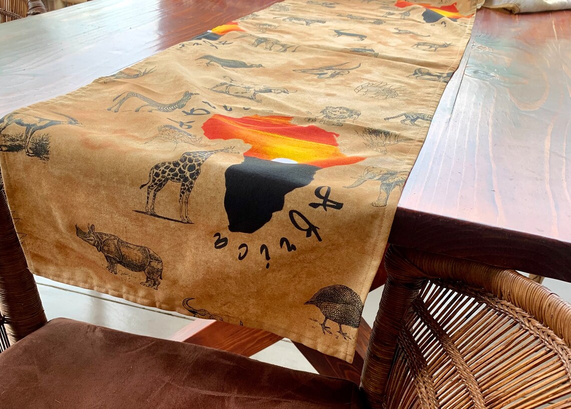 Africa Sunset Table Runner 1.5m X 40cm, Table Cloth, Table Decor ...