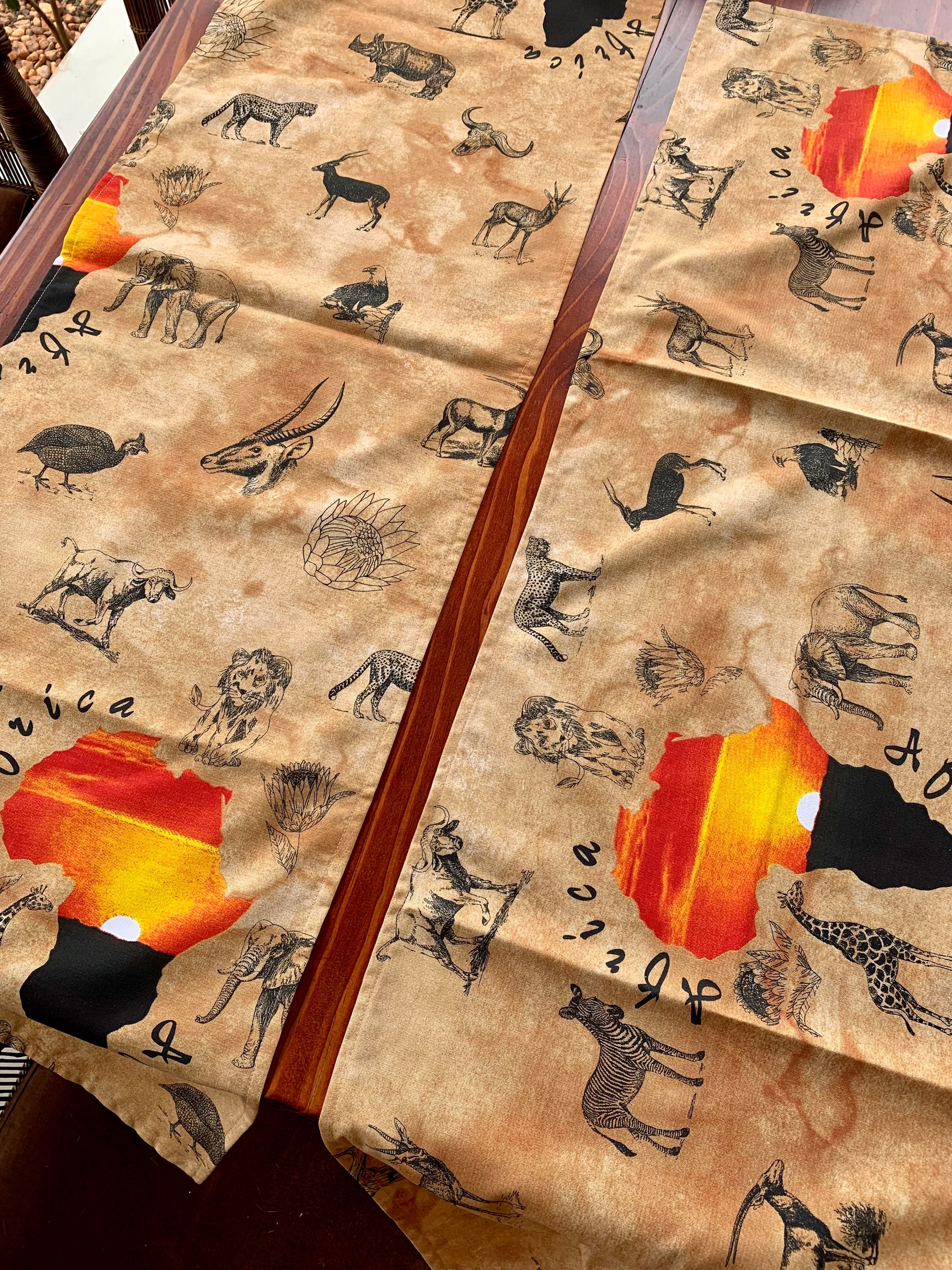 Africa Sunset Table Runner 1.5m X 40cm, Table Cloth, Table Decor ...