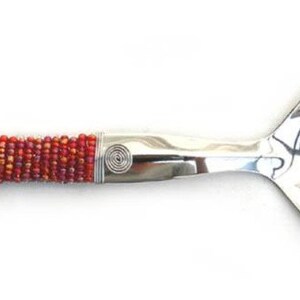 Full Beading Serving Spoon, African Beaded Cutlery, Beaded Servers ...