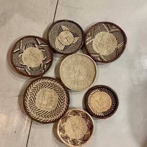 Tonga Binga Wall Basket Set of 5, 8" - 15.5" 20cm - 40cm, Binga Baskets ...