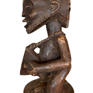 African Sculpture, Baule Male Figure Drummer, African Wood Carving ...