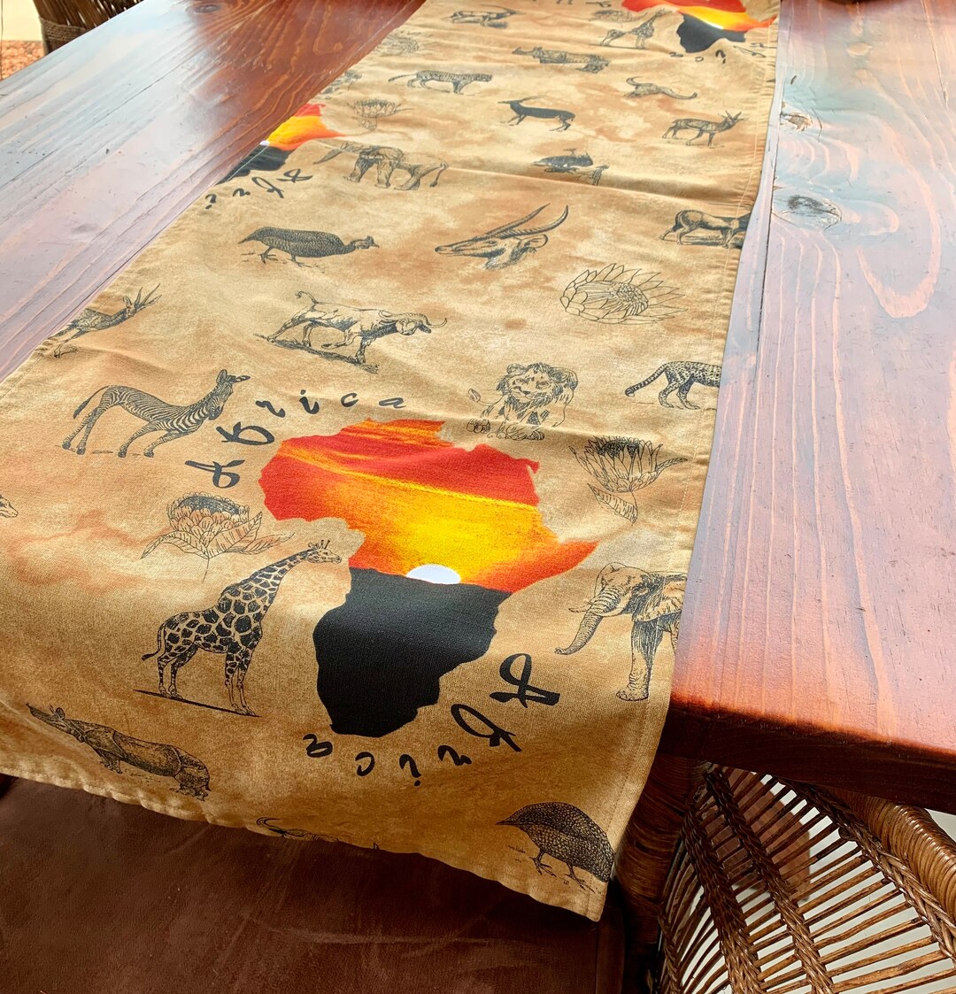 Africa Sunset Table Runner 1.5m X 40cm, Table Cloth, Table Decor ...