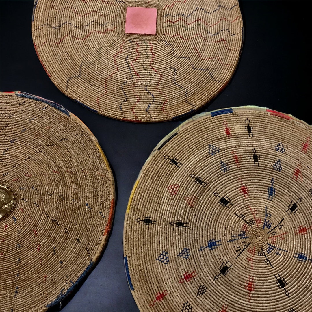 Woven Mats From Chad, 40cm to 50cm 16" to 19", Wall Baskets, Baskets ...