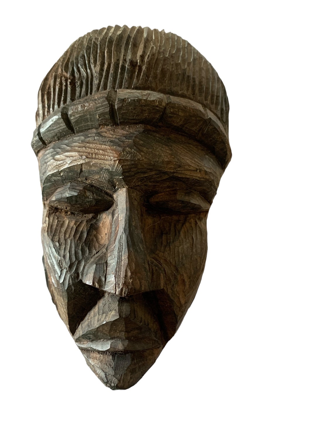 African Wooden Mask 6.2", Angola Mask, African Decor, Wood Mask, Wall ...