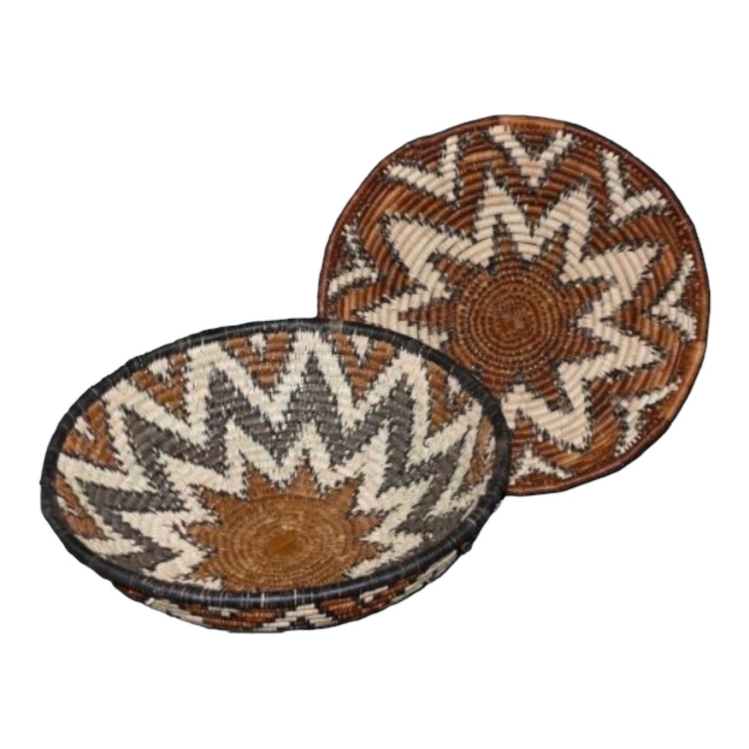 Zulu Open Basket, 32-35cm 12.613.8 Woven Basket, South African Basket ...