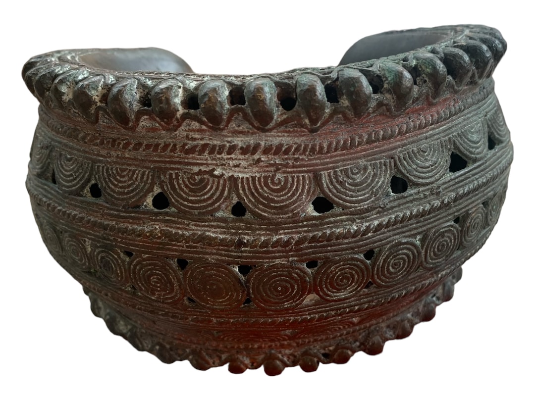 Antique Benin Bronze Bracelet, Currency Bracelet 5.10" 13cm Width ...