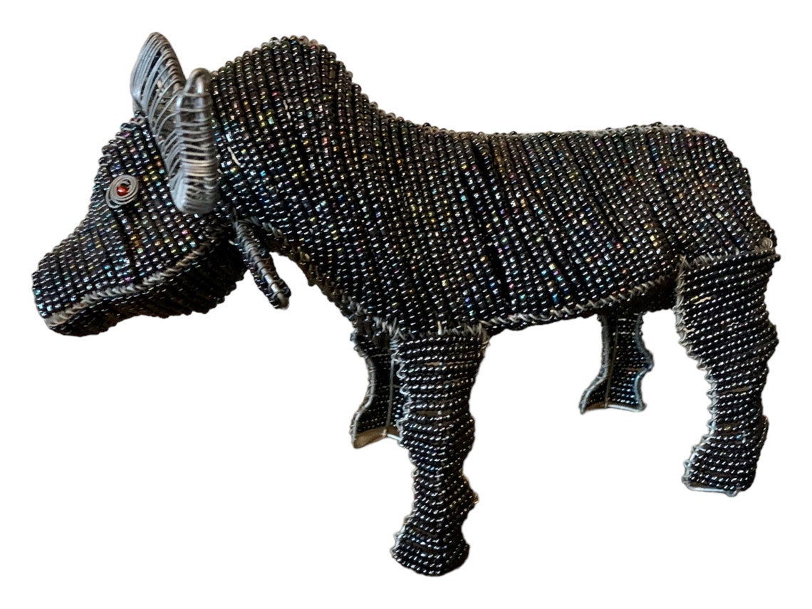 Beaded Handmade African Buffalo 11.4" Unique Gifts African Decor ...
