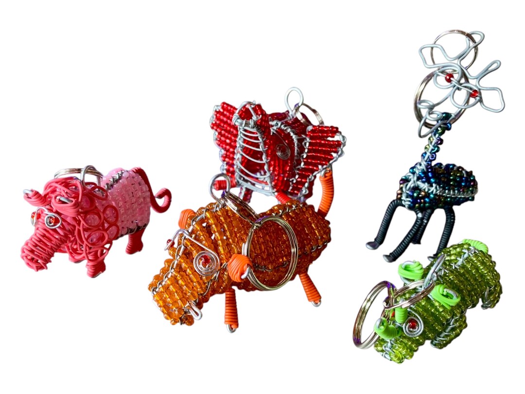 3D Scooby Beaded Animal Keyring, Beaded Keyring, Beaded Key Chain, Made ...