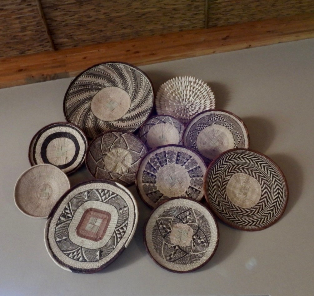 Tonga Binga Wall Baskets 8 to 17.5 20cm to 45cm, Binga Baskets, Wall ...