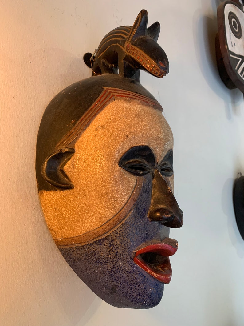 Vintage African Mask Ivory Coast Mask African Decor Wall - Etsy