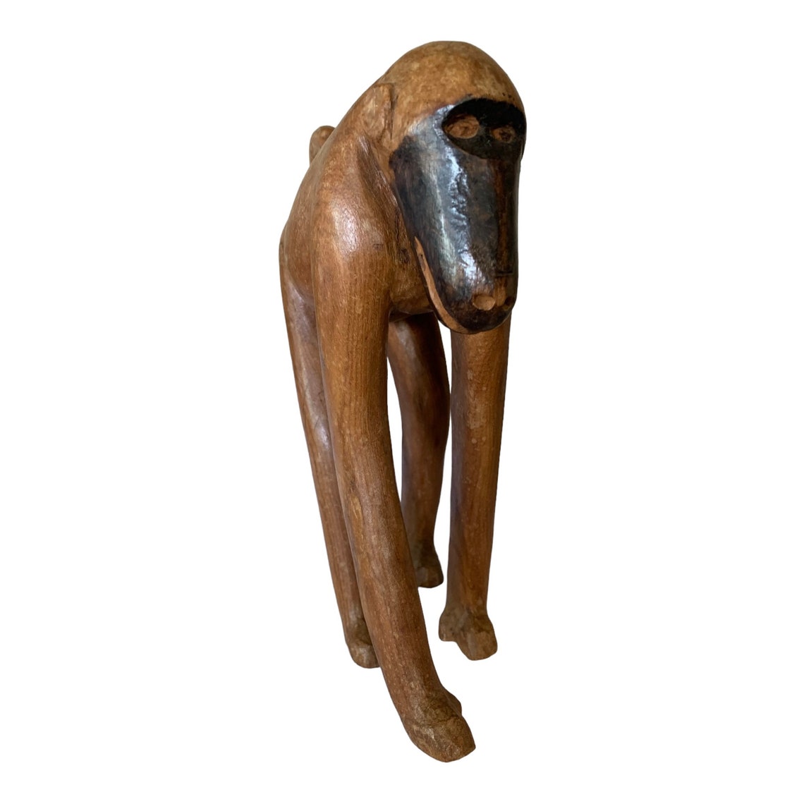 Wood Hand Carved Walking Baboon Carved African Sculptures - Etsy