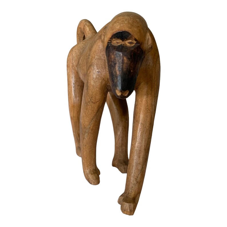 Wood Hand Carved Walking Baboon Carved African Sculptures - Etsy