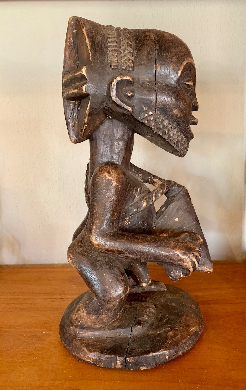 African Sculpture Baule Male Figure Drummer African Wood - Etsy