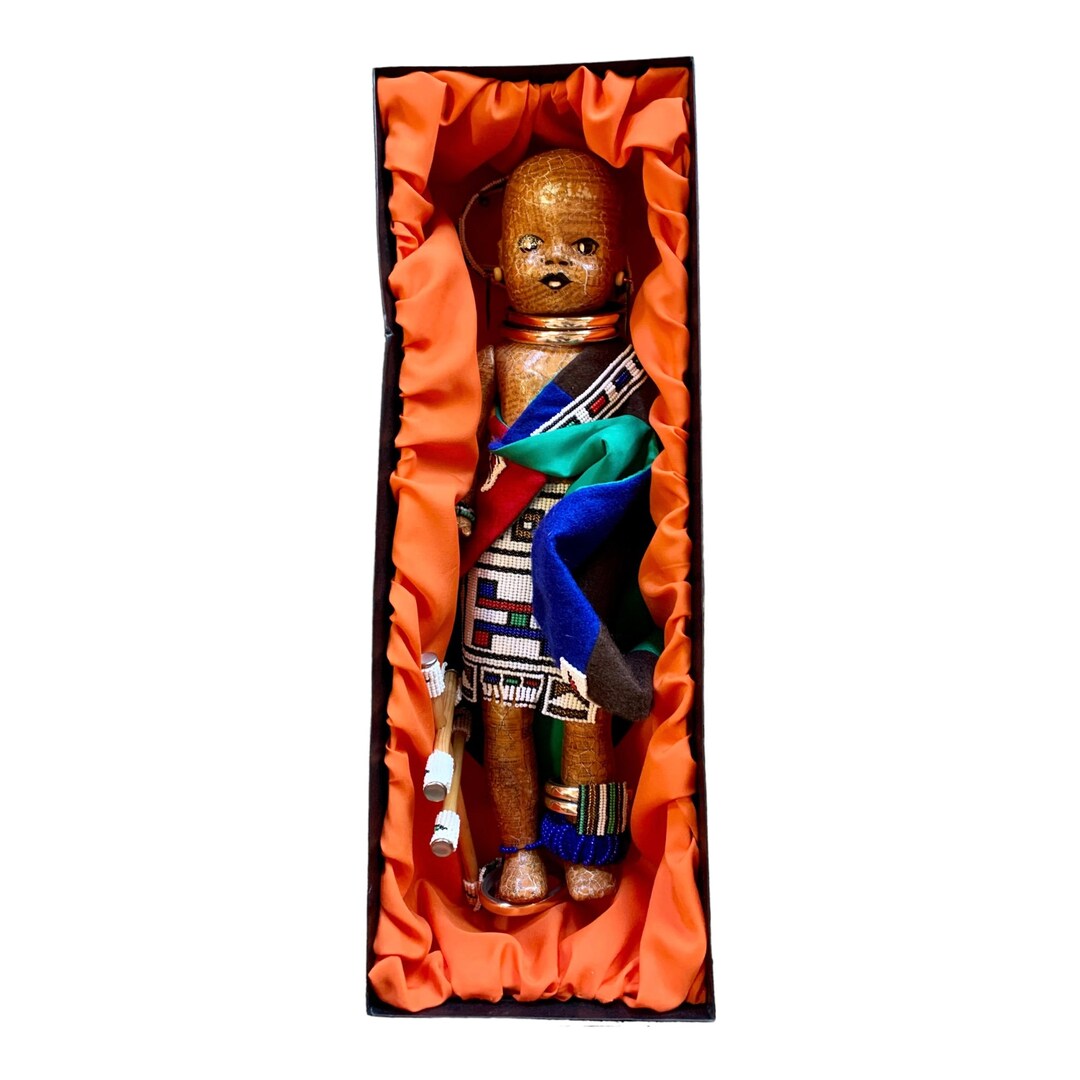 Vintage Very Rare Handmade Paper Mache Doll From South Africa, African ...
