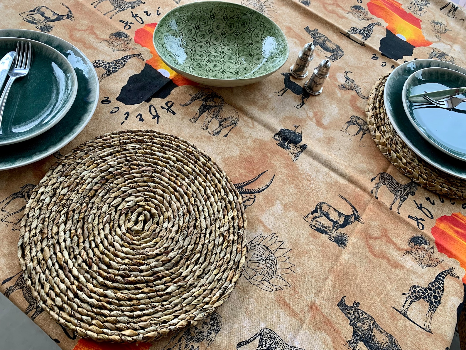 Africa Sunset Table Cloth 3m X 140cm, Table Cloth, Table Decor ...