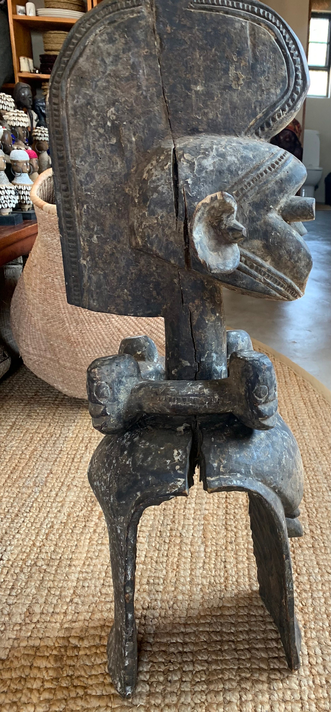 Vintage Large Mumuye Karim Shoulder Mask From Nigeria - Etsy