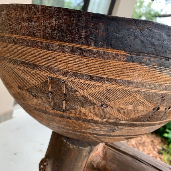 African Wooden Bowl - Etsy