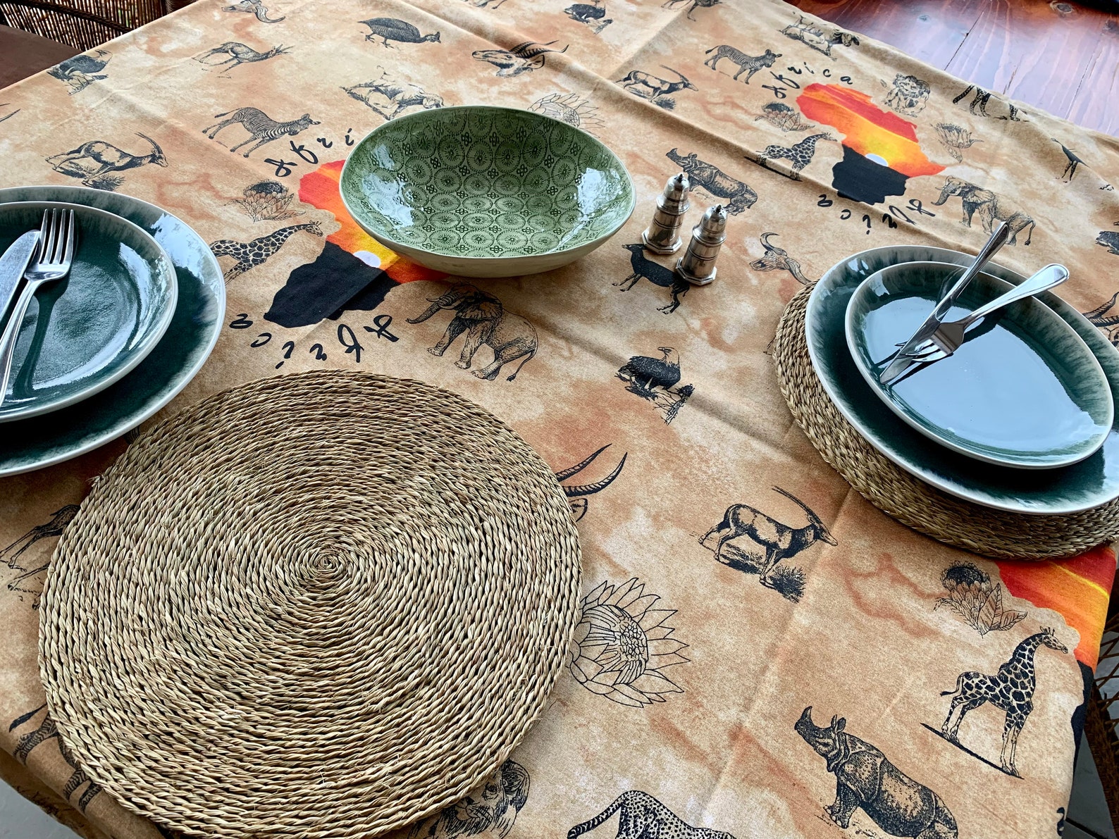 Africa Sunset Table Cloth 3m X 140cm, Table Cloth, Table Decor ...