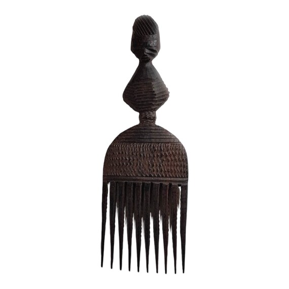 Wooden Figurine Haircomb Wooden Comb Wall Decor African - Etsy