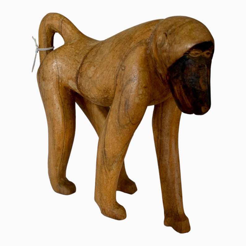 Wood Hand Carved Walking Baboon Carved African Sculptures - Etsy