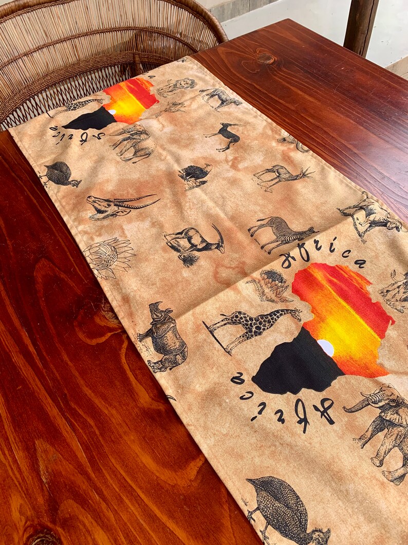 Africa Sunset Table Runner 1.5m X 40cm, Table Cloth, Table Decor ...