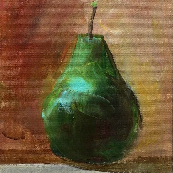 Abstract Pear Painting - Etsy