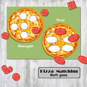 Pizza Shape Matching Game, Build a Pizza Toddler Preschool Activity ...