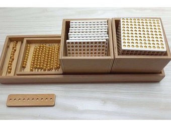 Golden Beads Task Cards and Play Store A Montessori Math - Etsy