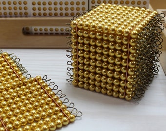 Montessori Golden Beads Printable - Etsy