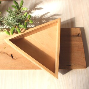 Wooden Tray, Montessori Tray, Triangle Sensory Tray Sorting Tray Wooden ...